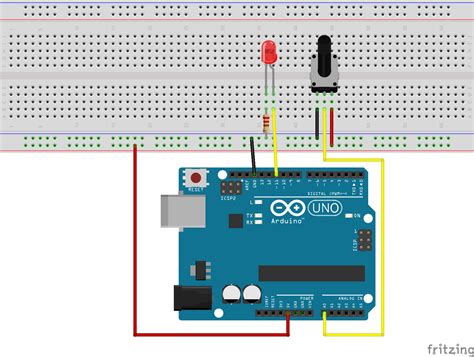 Arduino入門教學：學習類比訊號，可變電阻控制led亮度 米羅科技文創學院