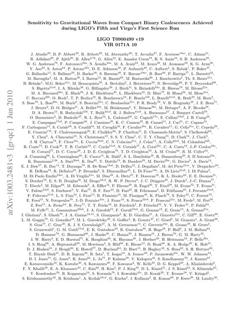 Pdf Sensitivity To Gravitational Waves From Compact Binary Coalescences Achieved During Ligos