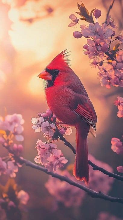 Free Cardinal At Sunrise Image Cardinal Sunrise Nature Download