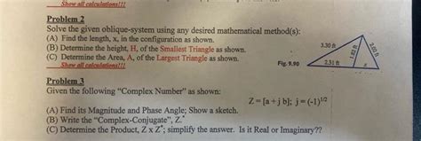 solved problem 2 solve the given oblique system using any