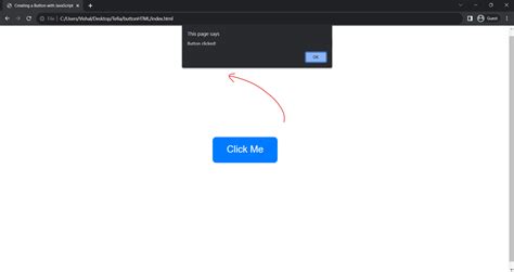 how to create a button in javascript letstacle