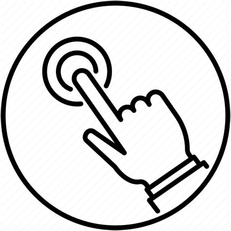 click touch point finger direction location icon download on