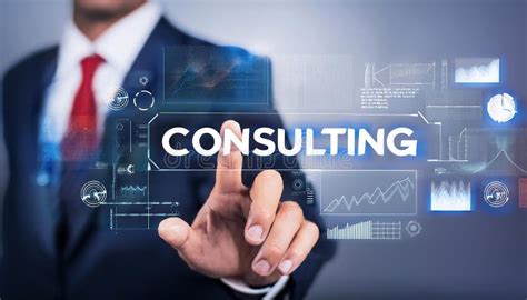 Business Professional Engaging In Digital Consulting Services Concept Stock Illustration
