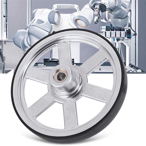 Fafeicy Robot Wheel Metal90mm Robot Wheel Good Traction Metal Wheel