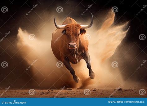 Angry Bull Charging