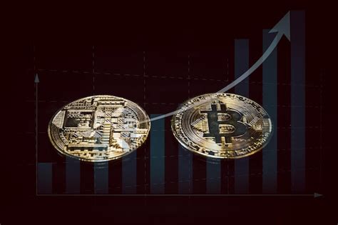 Premium Photo Bitcoin With Growth Stock Graph And Chart Background