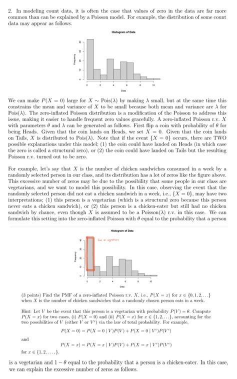 Solved In Modeling Count Data It Is Often The Case That
