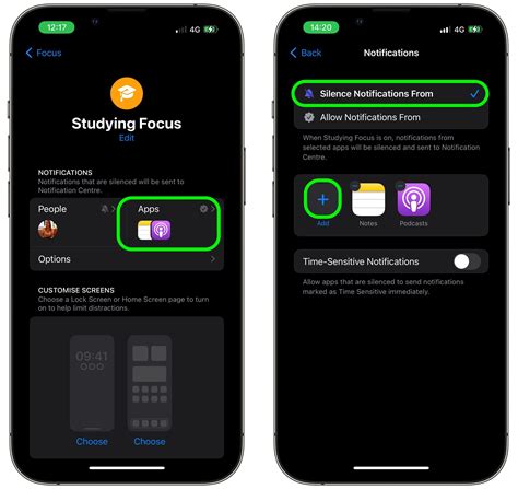 IOS How To Silence Notifications From Specific Apps When In A Focus Mode MacRumors