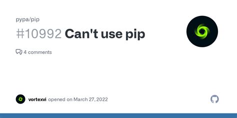 Cant Use Pip · Issue 10992 · Pypapip · Github