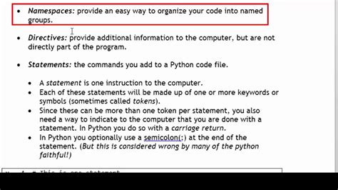Python Module 01 04 Programming Basics Youtube