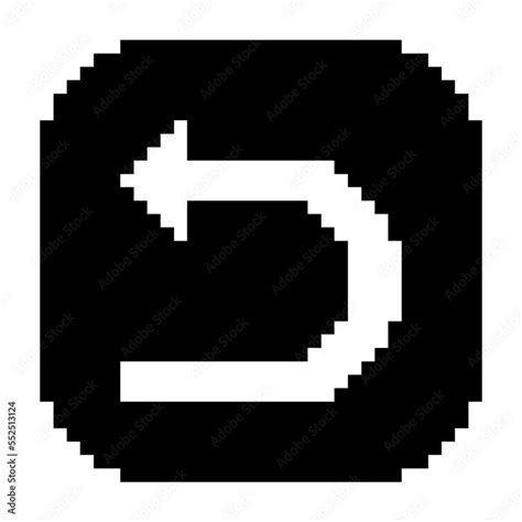 Undo Arrow Icon Left Turn Direction Symbol Icon Black White Vector