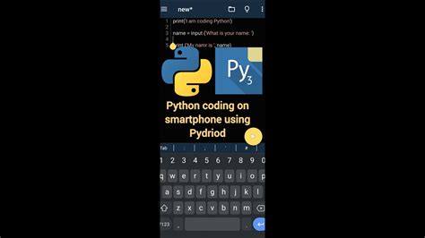 Python Coding With Smartphone Using Pydriod Youtube