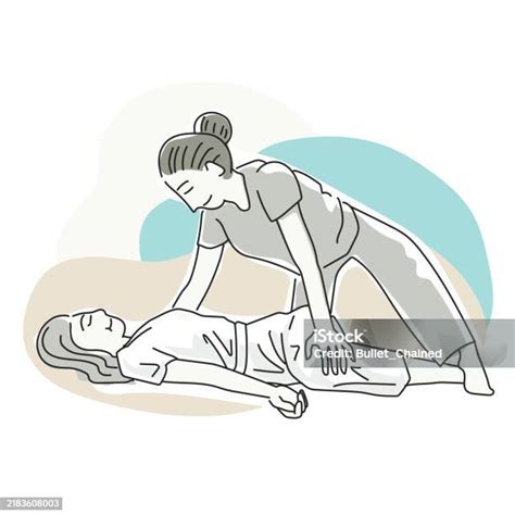 Thai Massage Spa Pose Vektor Gambar Minimal 6 Ilustrasi Stok Unduh