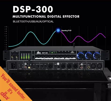 Dbx Dsp300 Front End Digital Effect Built In Fbx Echo Effect Built In