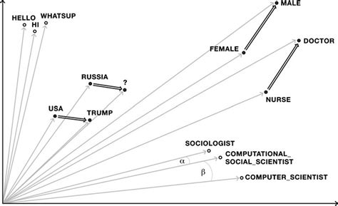 An Example For The Vector Space Of A Word Embedding Model Download Scientific Diagram