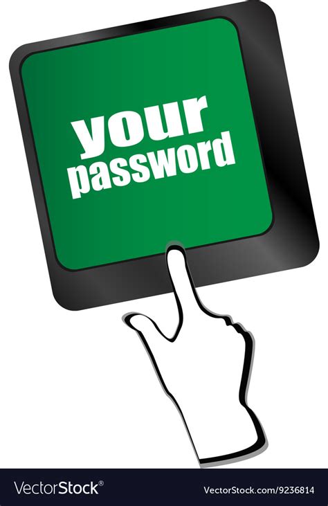 your password button on keyboard security vector image