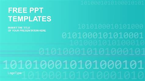 Binary Code Blue PowerPoint Templates Google Slides