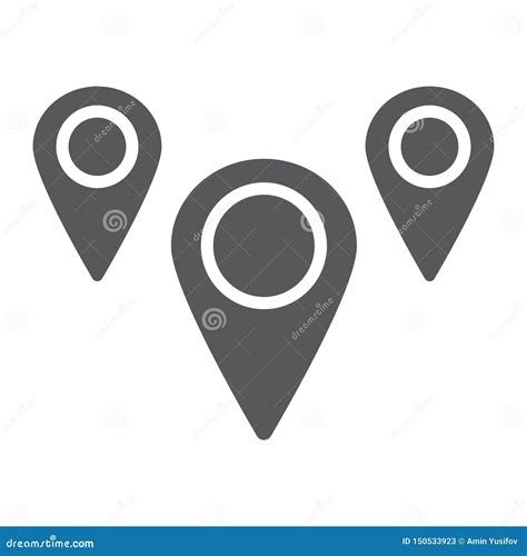 Geolocation Geotag Locator Icon Set Map Place Tag Pin Location Icons