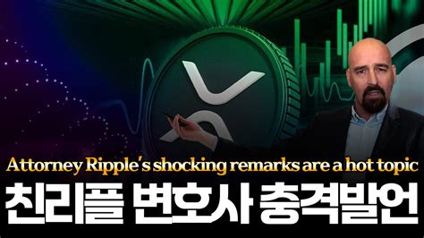 친 리플 변호사의 충격적인 발언 공개 리플은 사실 금일 가격 변동성 주의 Youtube