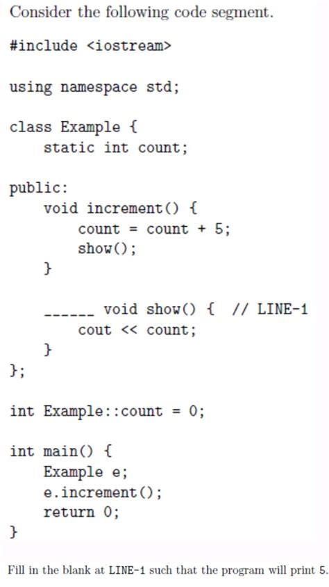 Consider the following code segment include | StudyX