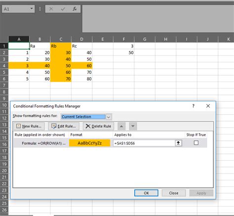Excel Highlight Row And Column By Given Numbers Stack Overflow