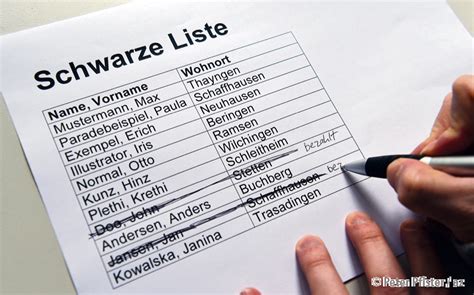 Die Teure Schwarze Liste Schaffhauser Az