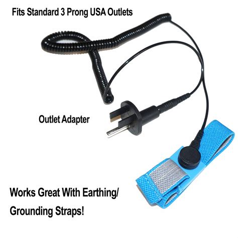 Static Care Banana Jack Outlet Plug Adapter With Esd Anti Static Wrist