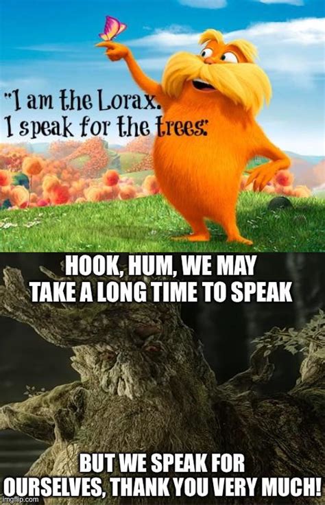 The Lorax Doesnt Make Much Sense To Me But Then Again He Is Very Small R Lotrmemes