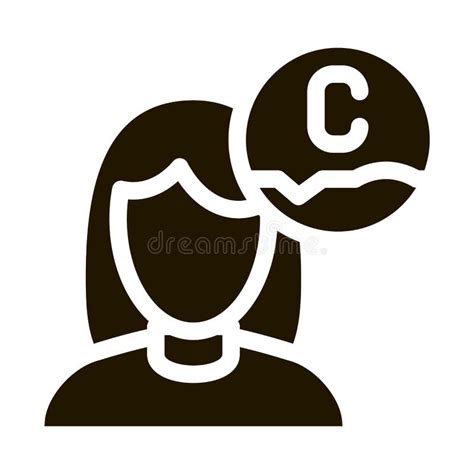 Woman And Ascorbic Acid Icon Illustration Stock Vector Illustration