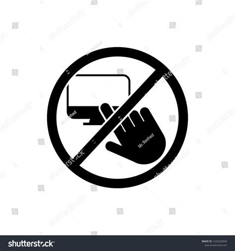 Do Not Touch Monitor Icon Element Stock Vector Royalty Free Shutterstock