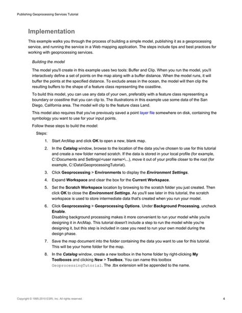 Publishing Geoprocessing Services Tutorial Pdf Desktop Publishing Computer Software And