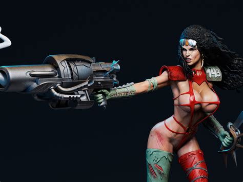 🎨 Julie Strain Heavy Metal 3d Print・ Stl File For ・cults