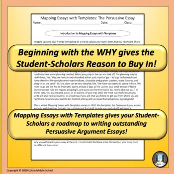 Mapping Essays With Templates The Informational Essay Remote Ready Resource
