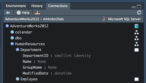 R Rstudio Connections Tab Doesn T Help Me Refer To An Object Name In Code Stack Overflow