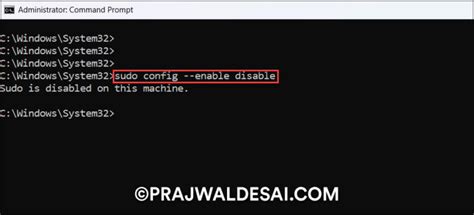 How To Enable Or Disable Sudo For Windows