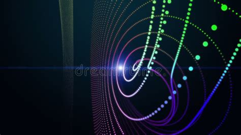 futuristic animation with particle object and light loop hd 1080p