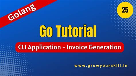 Cli Application In Go Golang Project Grow Your Skill Youtube