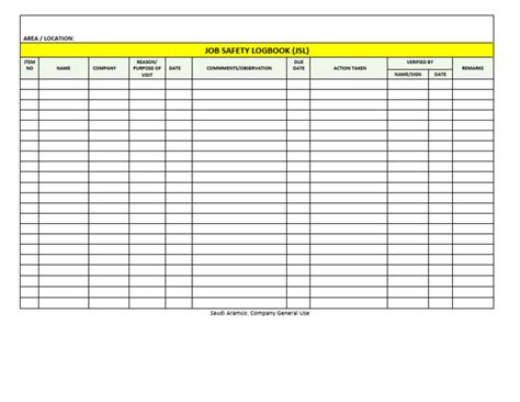 3 Job Safety Logbook Jsl Pdf
