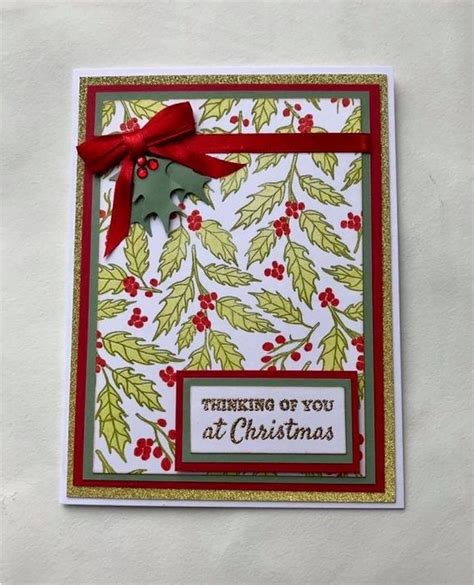 Crafters Companion Background Layering Clearstamps Festive Holly
