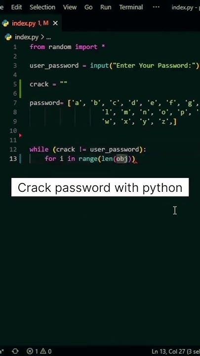 Crack Password With Python Coding