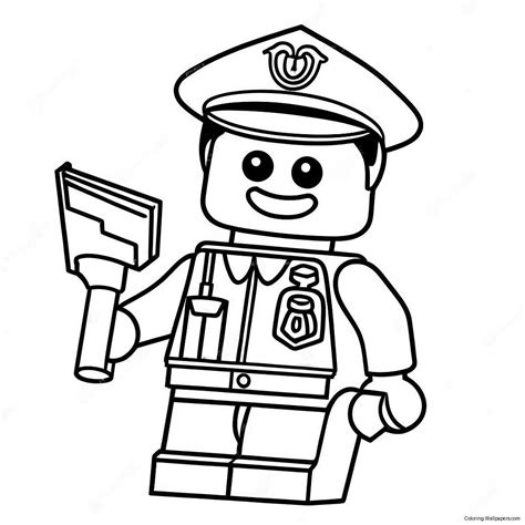 Lego Police Officer Coloring Page 66674 52782