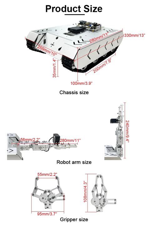 Ts100l Stm32 Robot Chassis Ros Platform With 448ppr Encoder
