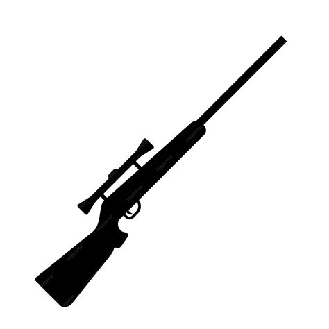Sniper Rifle Vector Icon Weapon Icon Isolate On White Premium Vector