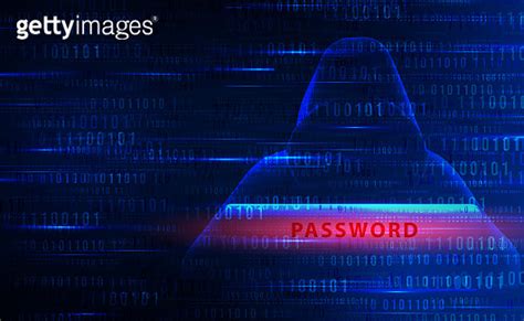 Hacker Data Security Technology Blue Background Data Secure Theft Crime Hack Digital Tech