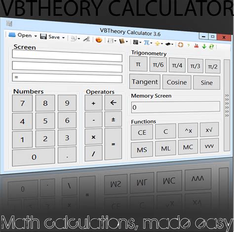 VBTheory Calculator A Unique Visual Basic Coded Calculator GizmoLord