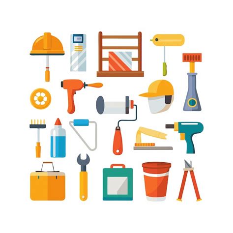 Construction And Tools Icons Set Premium Ai Generated Vector