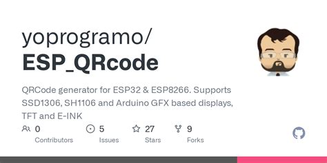 GitHub Yoprogramo ESP QRcode QRCode Generator For ESP ESP Supports SSD SH
