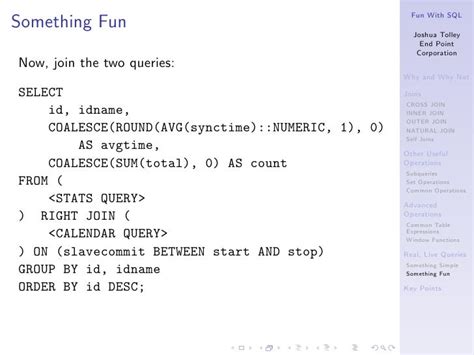 Fun With Sql