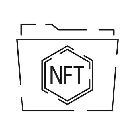 Premium Vector Icon Line Nft Vector Digital Sign