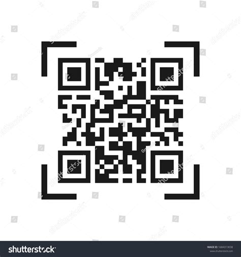 Vector Icon Qr Code Simple Flat Stock Vector Royalty Free Shutterstock